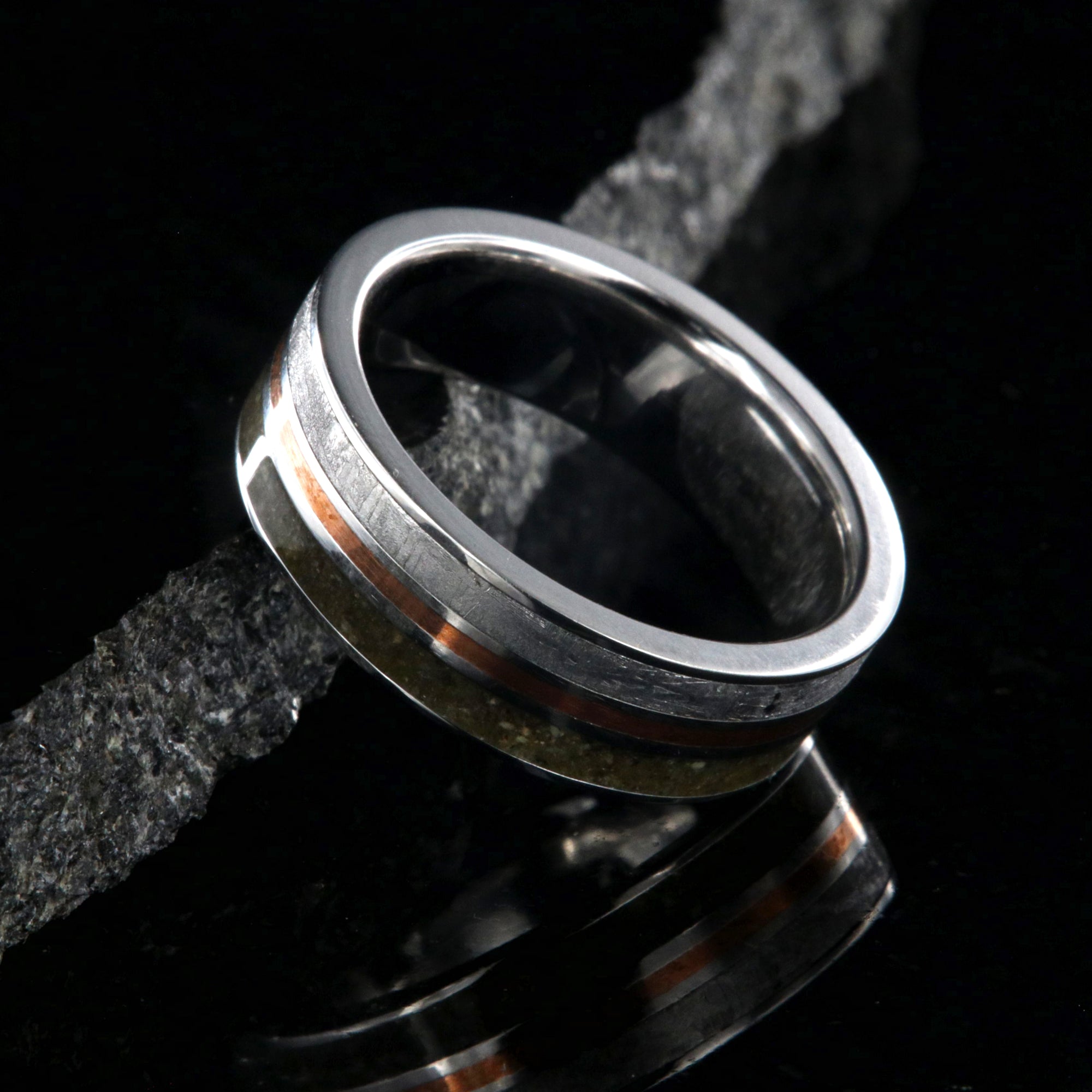 Wedding Ring for Men | Unique Wedding Ring | Dinosaur Bone Ring - Luxurien